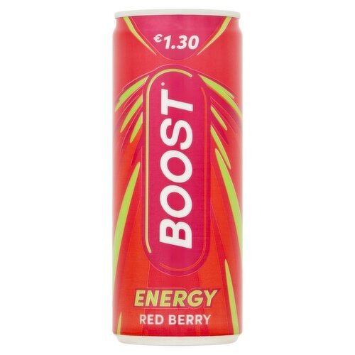Boost Energy Red Berry Drink Can (250 ml) | British & Irish Food ...