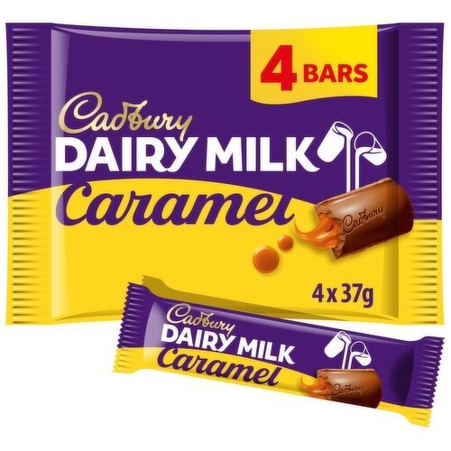 Cadbury Dairy Milk Caramel Bars 4 Pack (37 g) | British & Irish Food ...