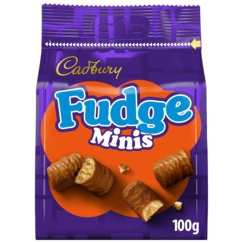 Cadbury Fudge Minis Chocolate Bag (100 g) | British & Irish Food ...