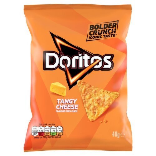 Doritos Tangy Cheese Crisps Bag (40 g) | British & Irish Food Delivered ...
