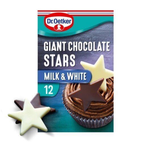Dr. Oetker Giant Milk & White Chocolate Stars (20 g) | British & Irish ...