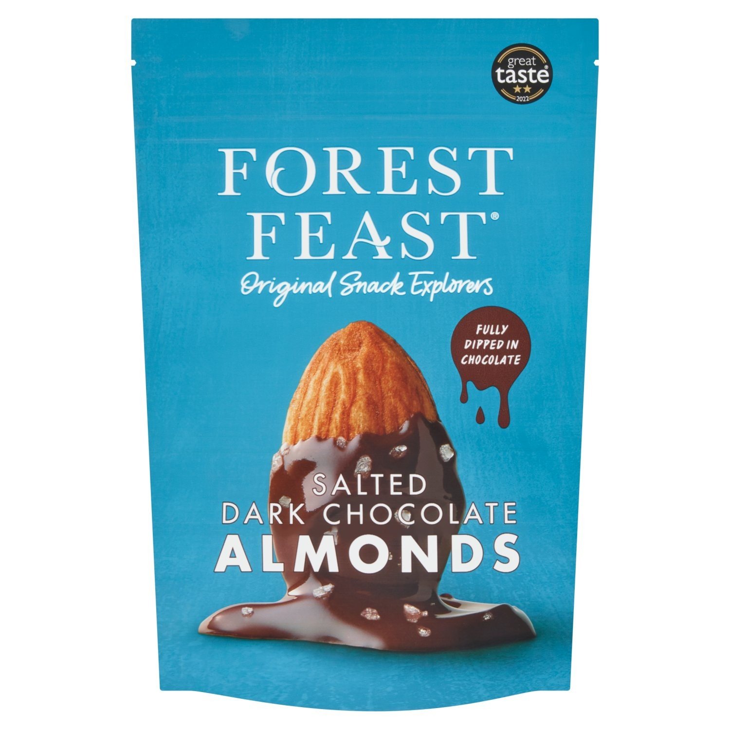 Forest Feast Salted Dark Chocolate Almonds Bag (120 g) | British ...