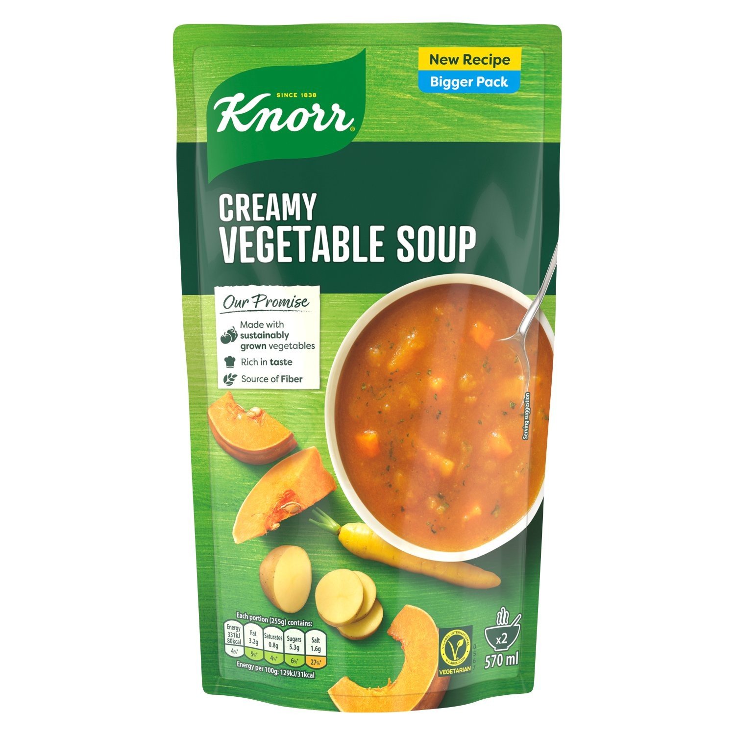 Knorr Creamy Vegetable Soup Pouch (579 g) | British & Irish Food ...