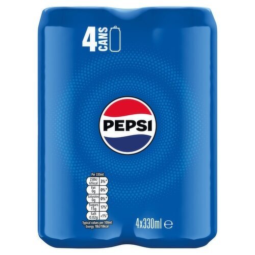 Pepsi Can 4 Pack (330 ml) | British & Irish Food Delivered in the USA ...
