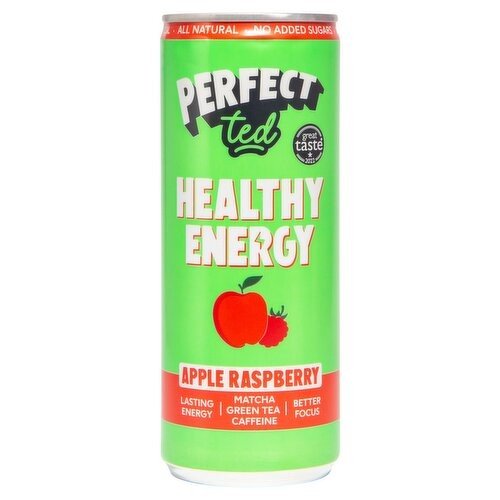 Perfect Ted Apple Raspberry Green Tea Energy Drink Can (250 ml ...