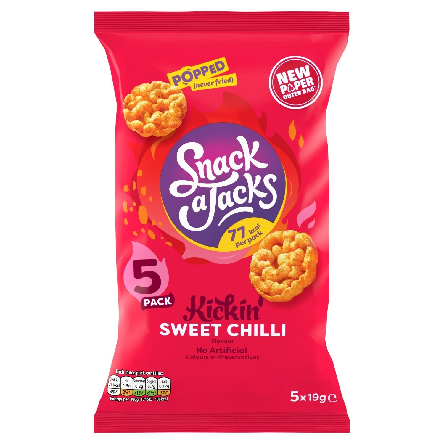 Snack A Jacks Sweet Chilli 5 Pack (95 g) | British & Irish Food ...