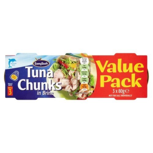 Sunny South Tuna Chunks In Brine 3 Pack (80 g) | British & Irish Food ...