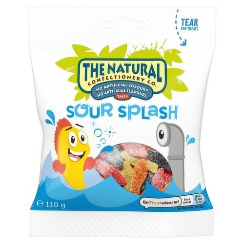The Natural Confectionery Co. Sour Splash Jellies Sweets (110 g ...