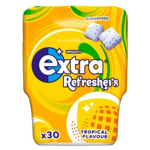 Wrigley's Extra Refreshers Tropical Gum Bottle (67.2 g) | British ...